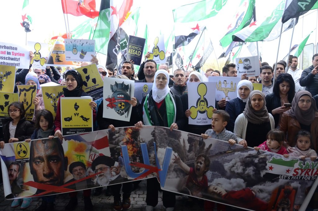 Avusturya'da İdlib protestosu