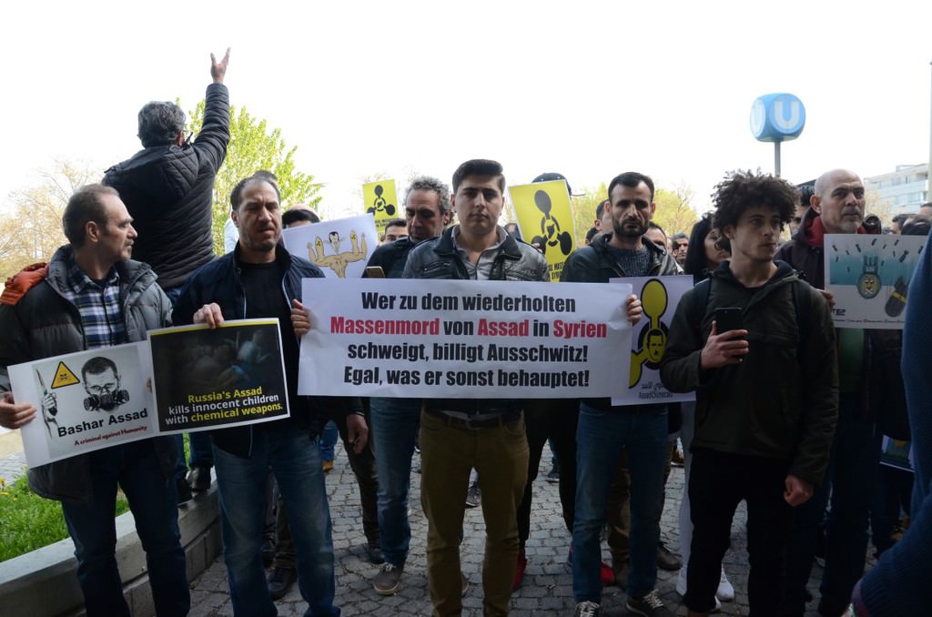 Avusturya'da İdlib protestosu