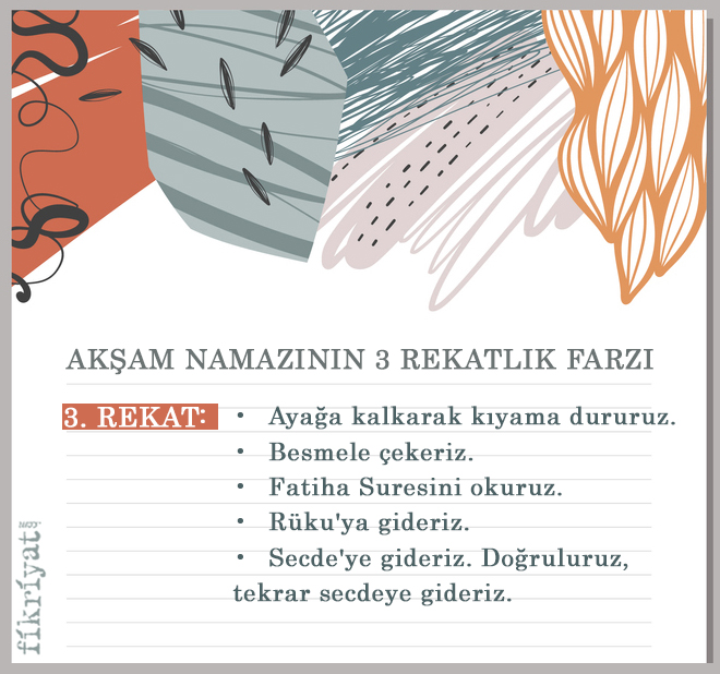 Akşam namazında okunacak dualar... Akşam namazı nasıl kılınır tablo ...