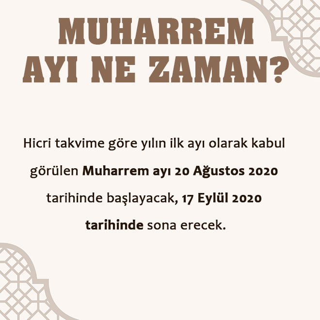 2020 Muharrem ayı ne zaman başlıyor? Muharrem ayı nedir, hangi gün ...