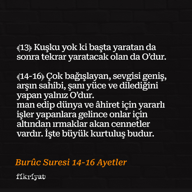 Buruc Suresi meali ve tefsiri - Galeri - Fikriyat Gazetesi