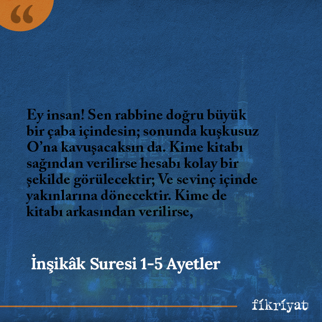 İnşikak Suresi meali ve tefsiri - Galeri - Fikriyat Gazetesi